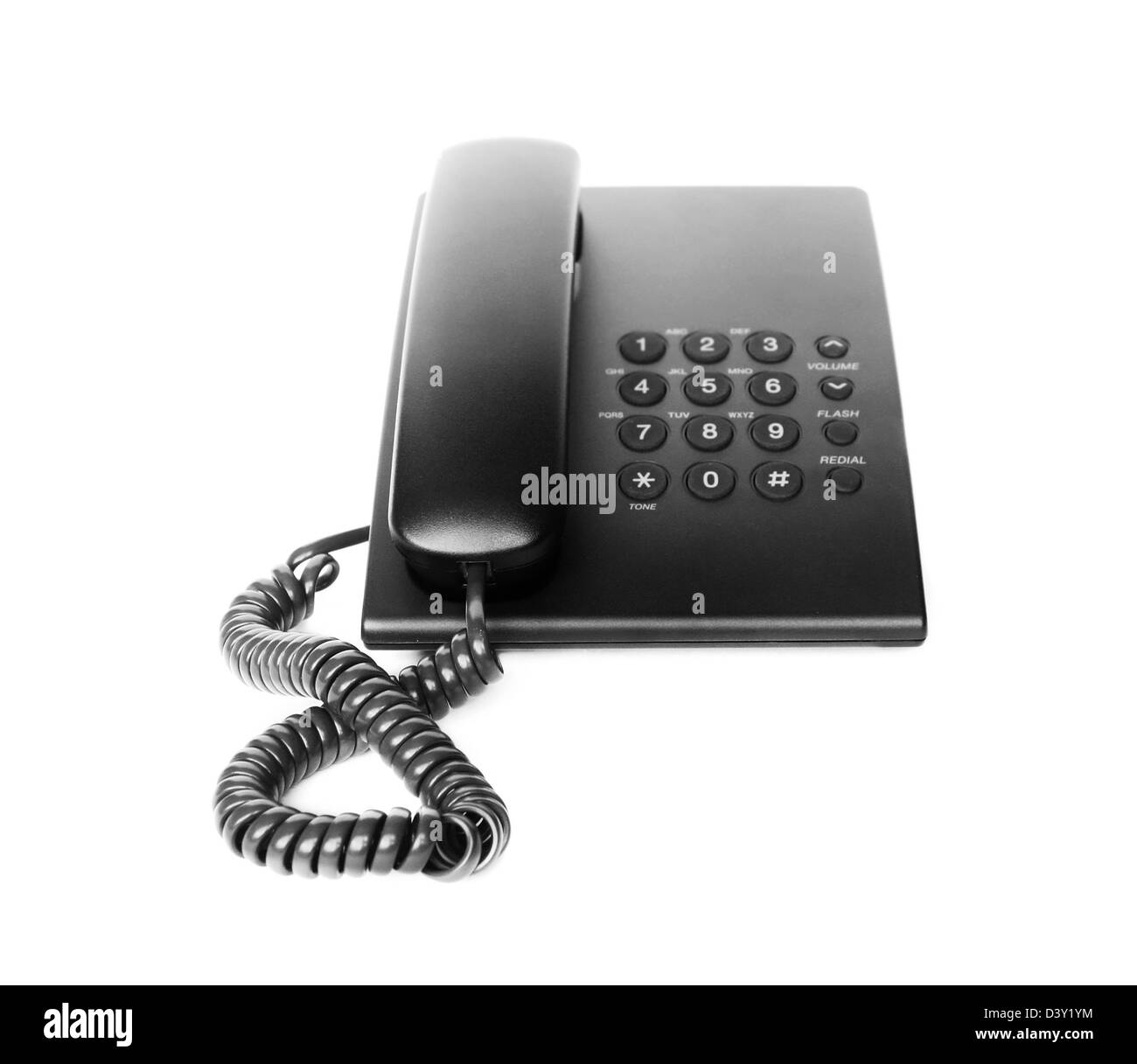 Office phone isolated on white Stock Photo - Alamy