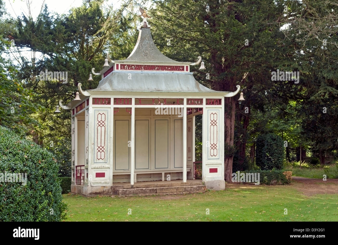 The Chinese Pavilion at Wrest Park, Silsoe, Bedfordshire. A 90 acre ...