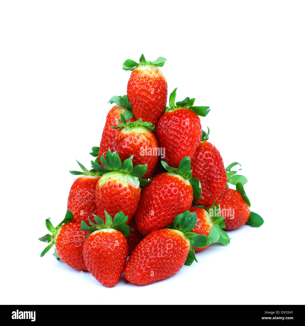 Strawberry on white Stock Photo - Alamy