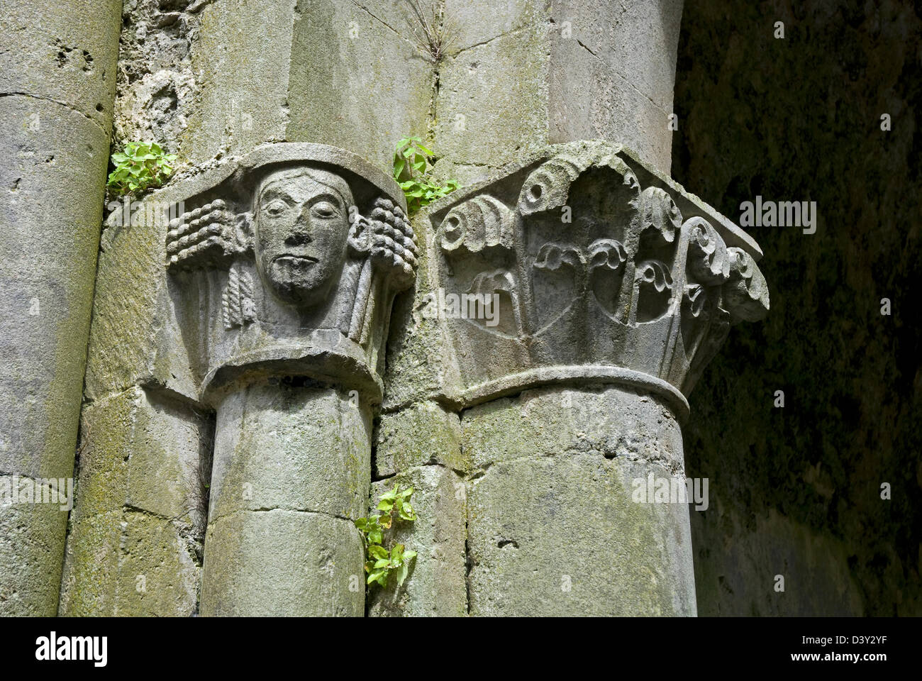 Stone carved Figure inside Corcomroe Abbey, 13th Century Cistercian ...