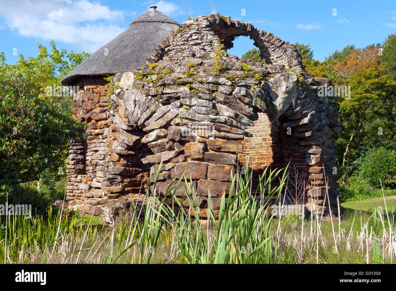 The ruins of the bathhouse at Wrest Park, Silsoe, Bedfordshire. A 90 ...