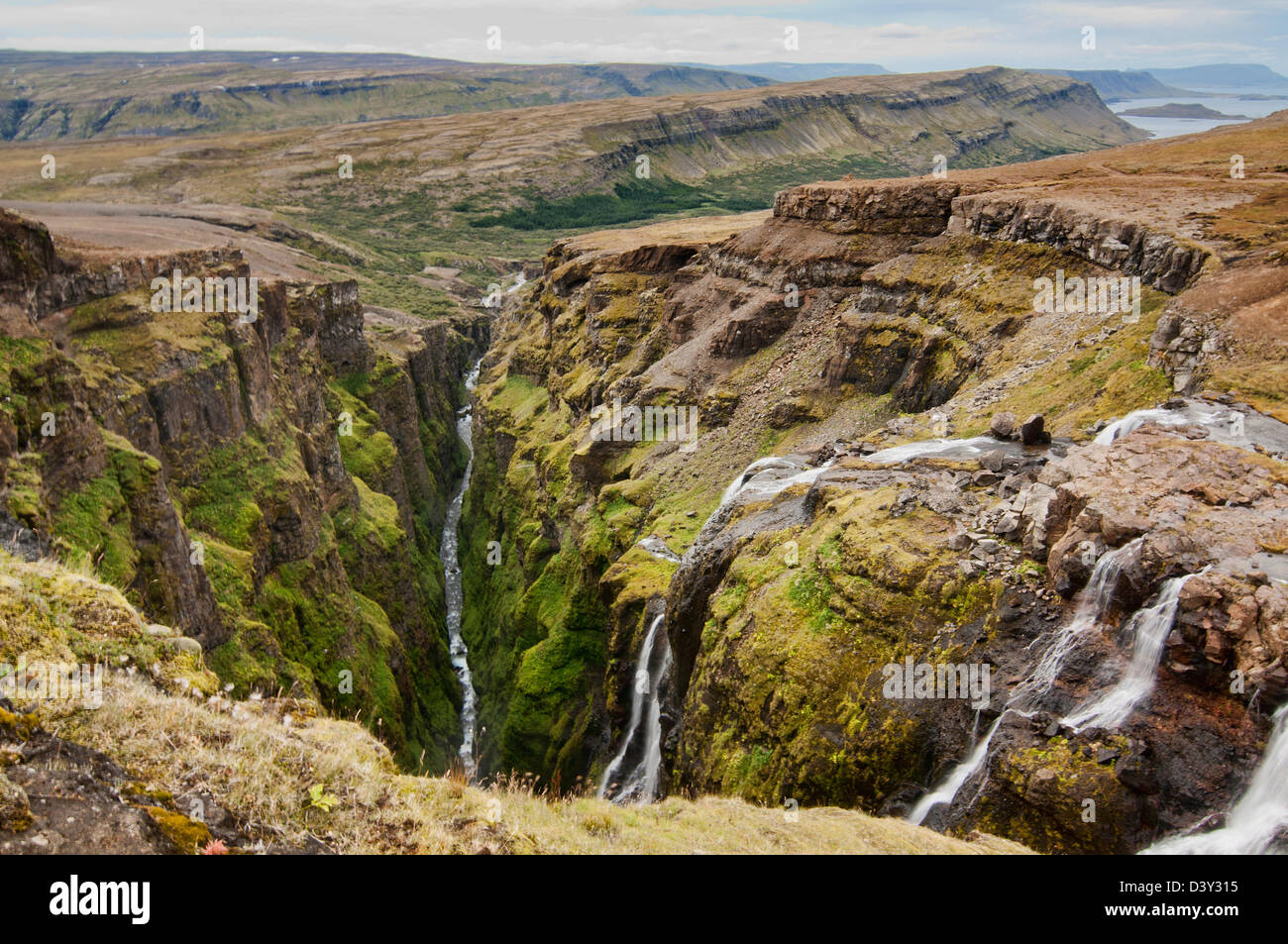 Beautiful Glymur waterfall, west Iceland Stock Photo - Alamy