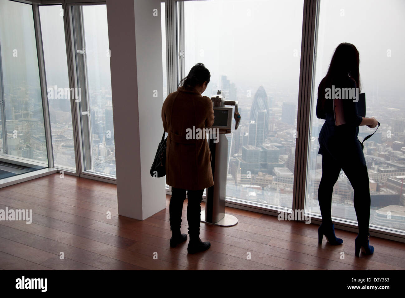 The View from The Shard. London, UK. This visitor attraction is the ...