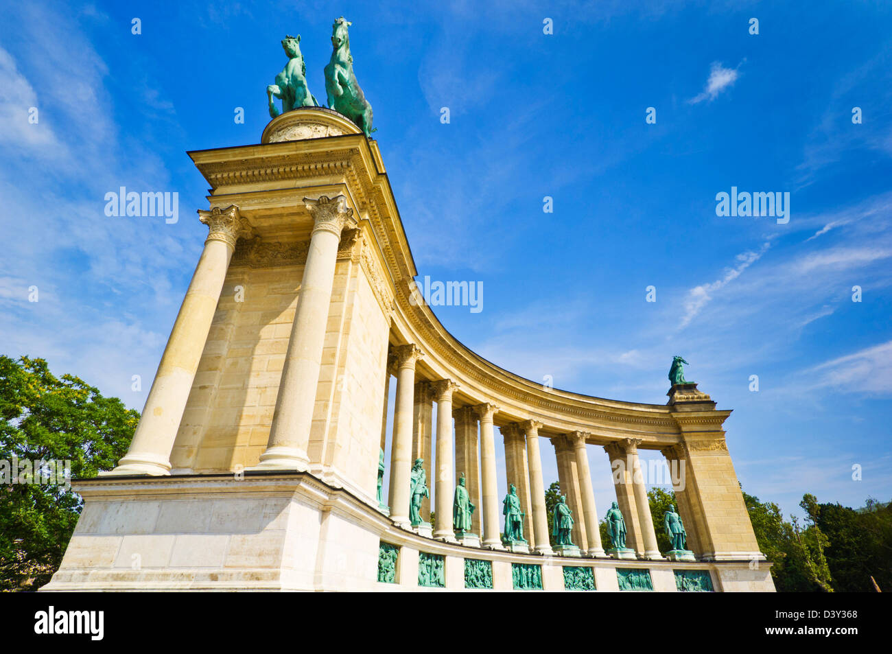 The Millennium monument Heroes' Square, Hosok tere, Budapest, Hungary ...