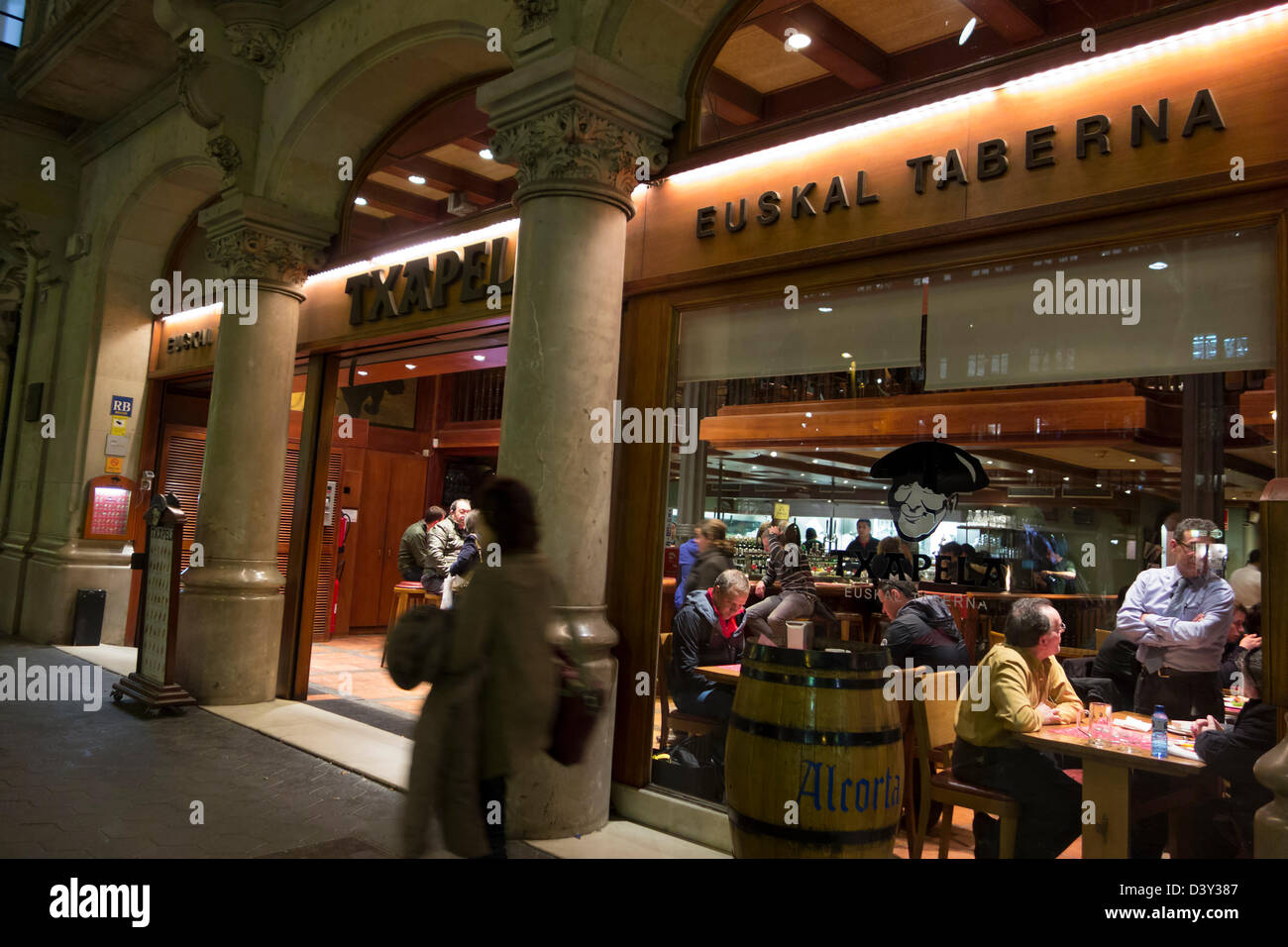 Txapel taberna, Barcelona, Spain, Europe Stock Photo - Alamy