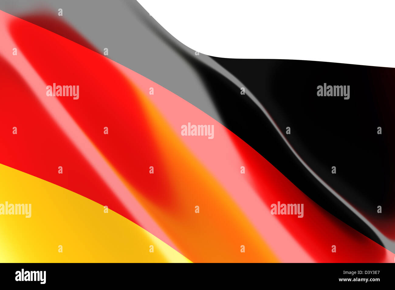 A german flag. 3d rendered Illustration Stock Photo - Alamy