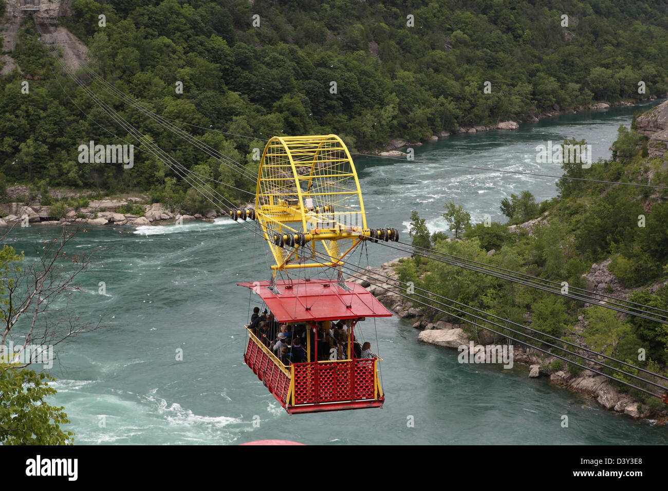 cable car going across river Stock Photo - Alamy