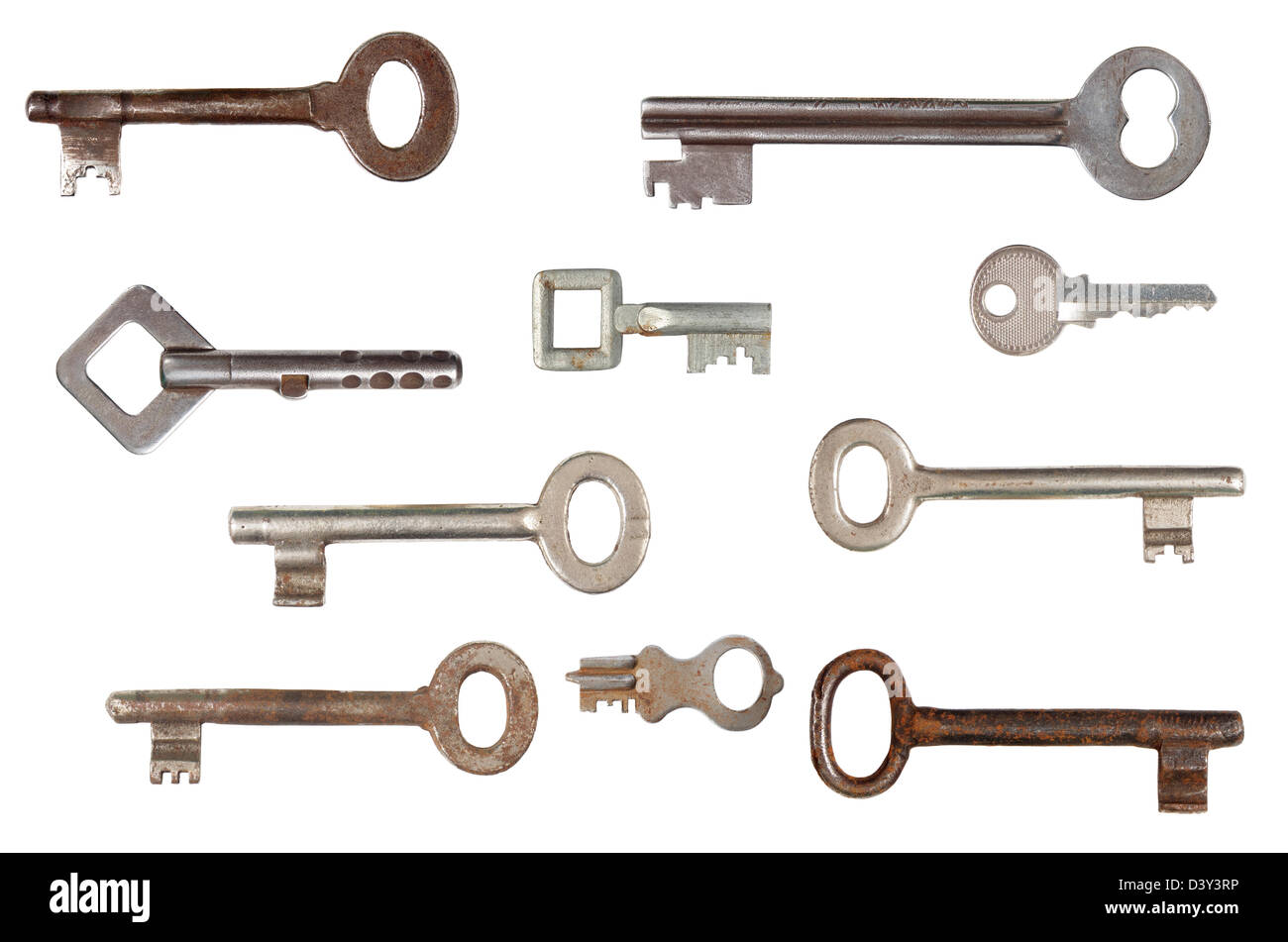 Keys on White Stock Photo - Alamy