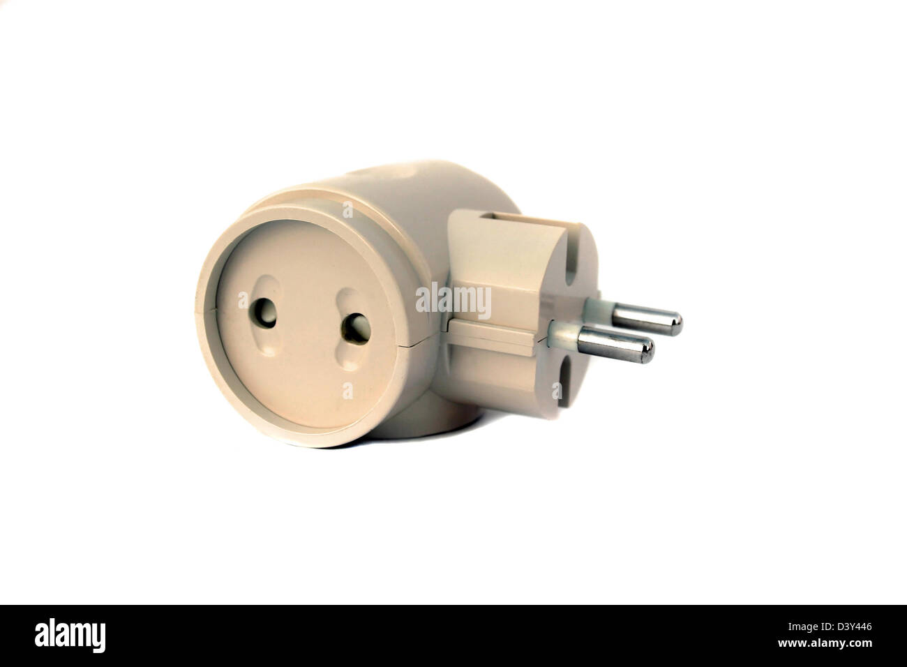 Brown electric t joint isolated Stock Photo - Alamy