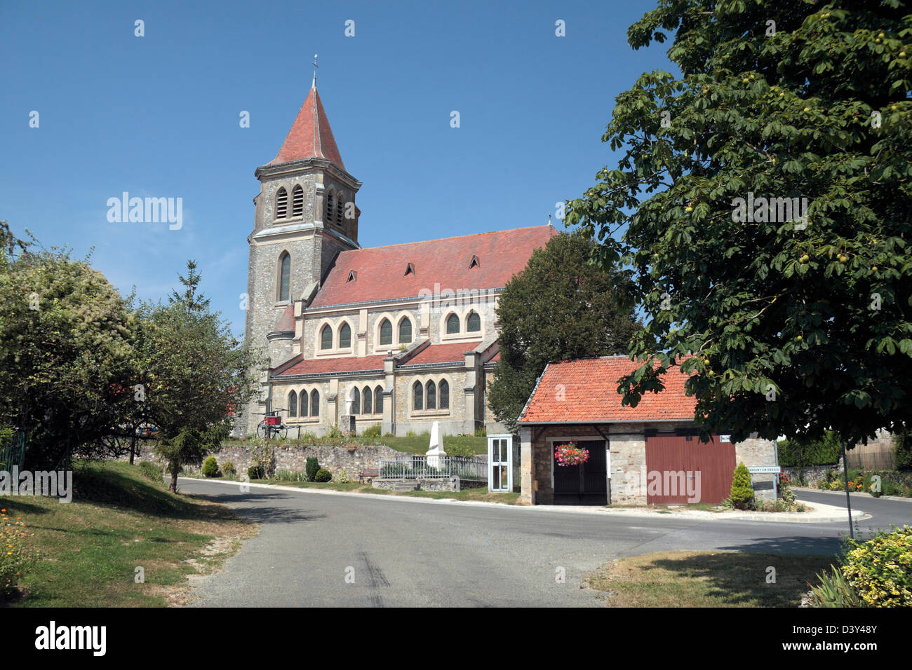The village church in the pretty village of Lucy-le-Bocage, Aisne ...