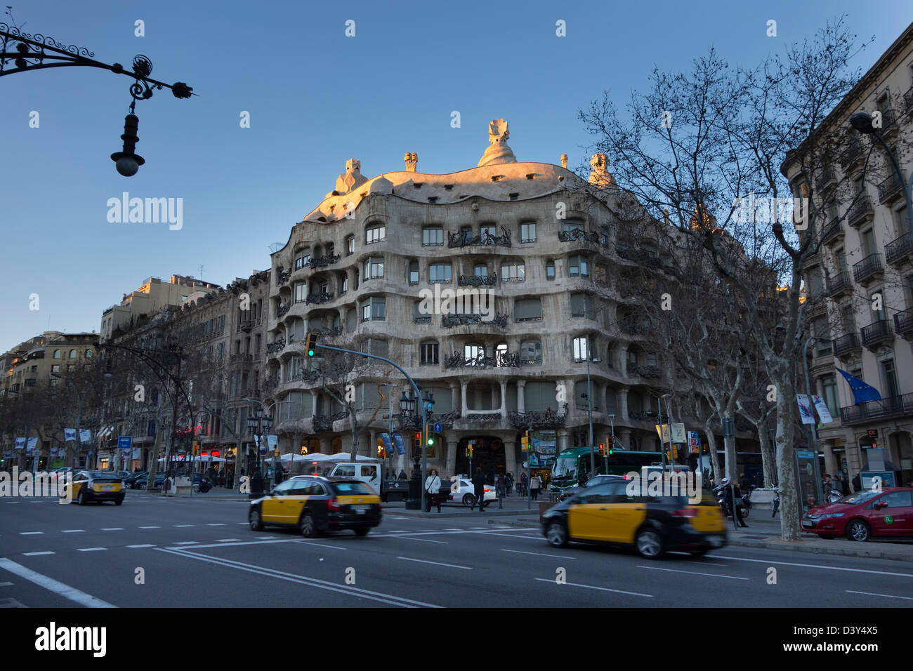 The iconic antoni gaudi designed la pedrera casa mila hi-res stock ...