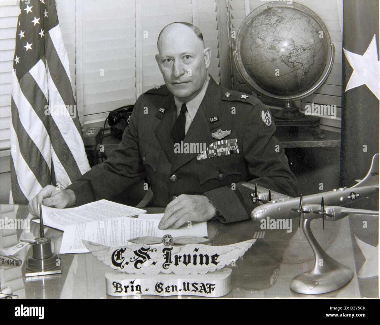 This special collection photo showcases Brigadier General Clarence S. Bill Irvine, a ...