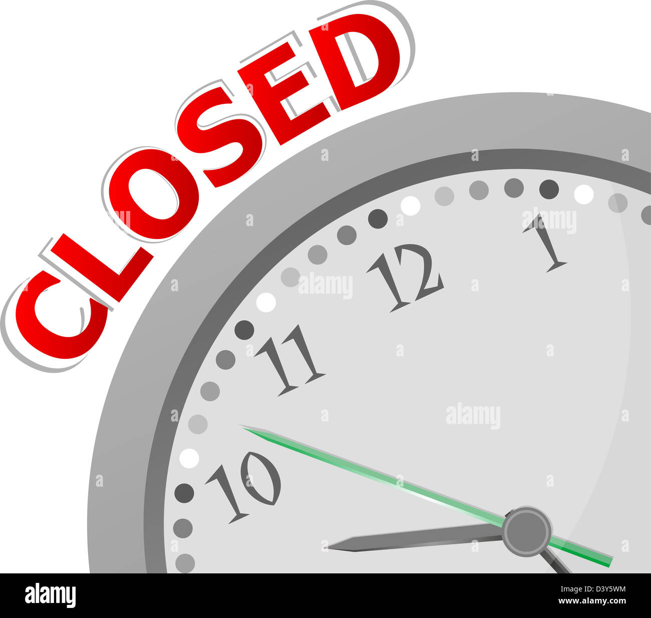 closed word around the clock, 24 hours a day icon isolated on white ...