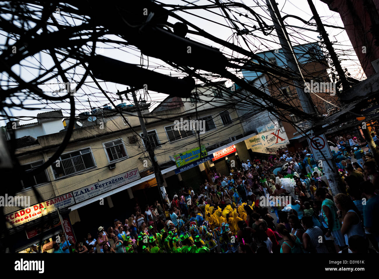 Brazilian children take part in the Carnival parade in the favela of ...