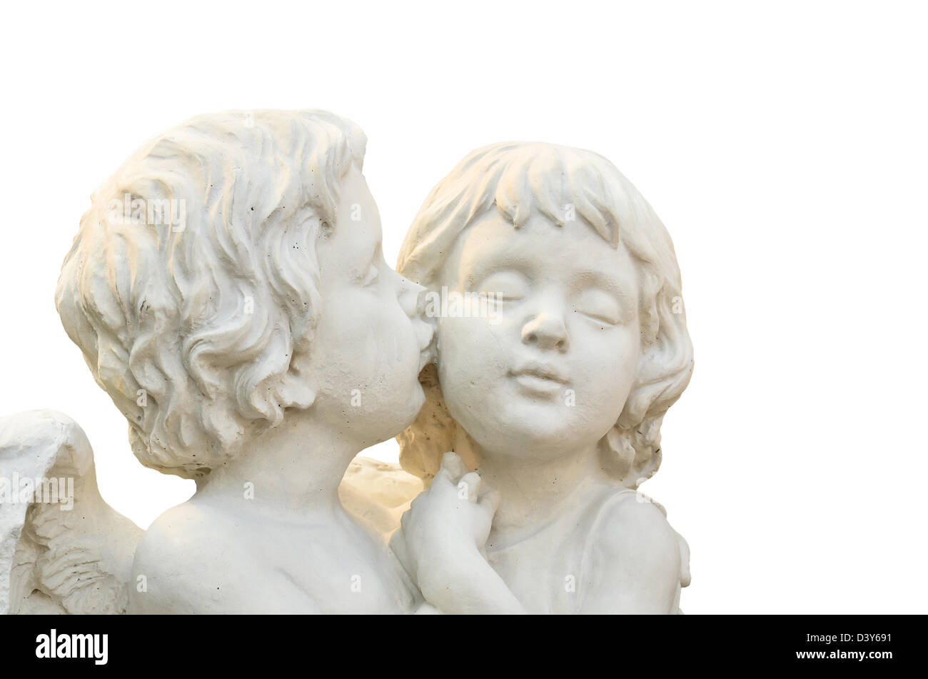 sculpture of angel boy and girl Stock Photo - Alamy