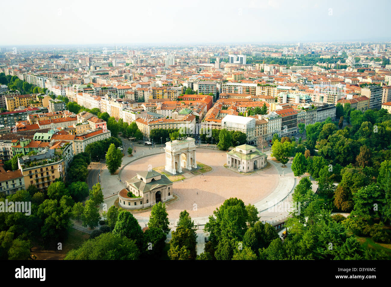 beautiful panoramic view of Milan Stock Photo - Alamy