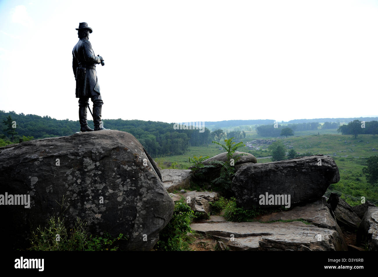 Little Round Top Civil war battle field of General Warren Gettysburg ...