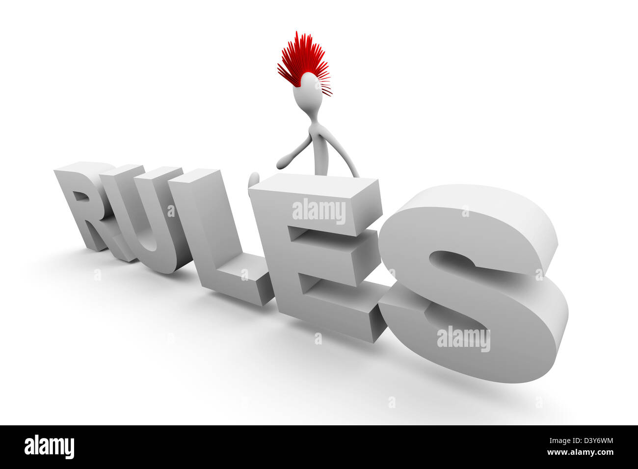 3D rendered Illustration. Cartoon figure Isolated on white Stock Photo ...