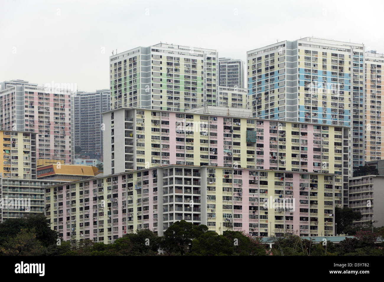 Hong Kong, China, residential buildings Stock Photo - Alamy