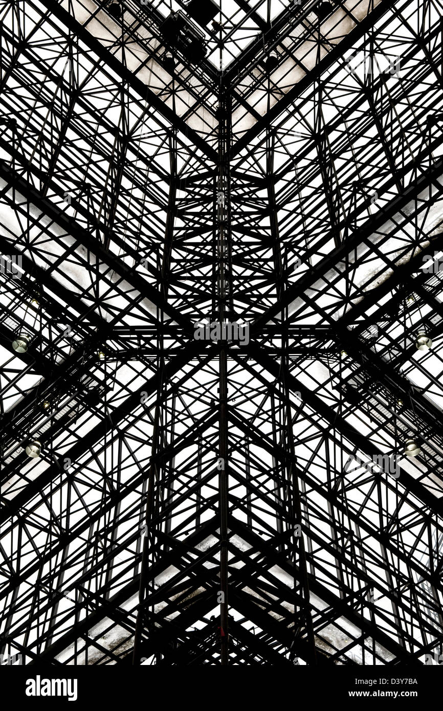 Detail view of the glass ceiling of the I.M. Pei-designed Jacob Javits ...