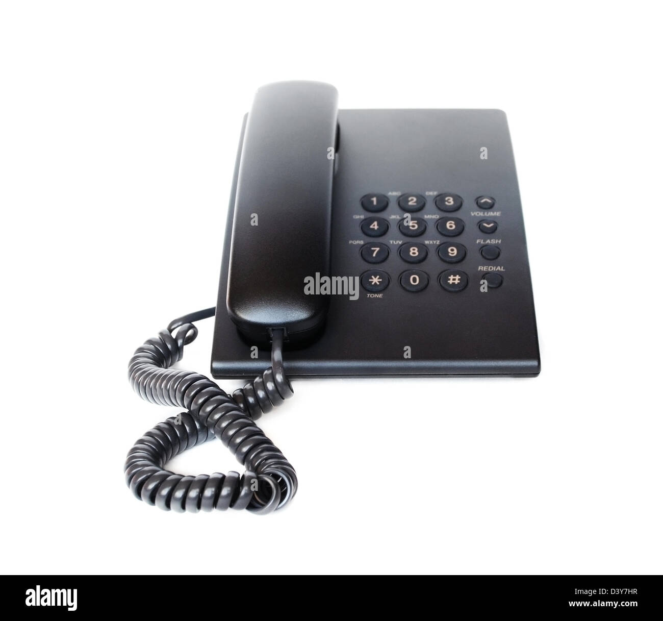 Office phone isolated on white Stock Photo - Alamy