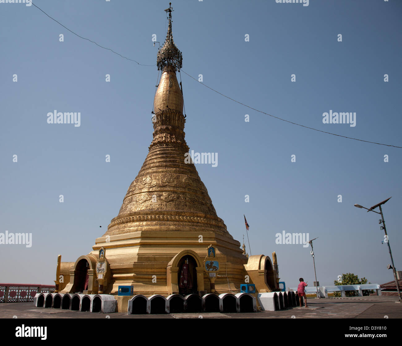 The small monastery on top of Mount Zwegabin, Hpa-An, Burma Stock Photo ...