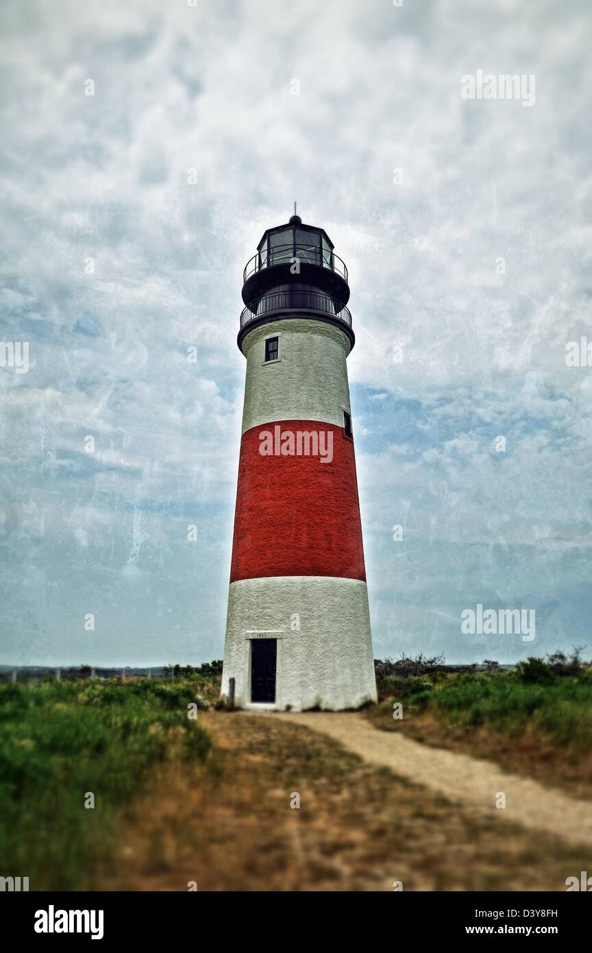 Sankaty lighthouse is located on the Eastern shore of Nantucket Island ...