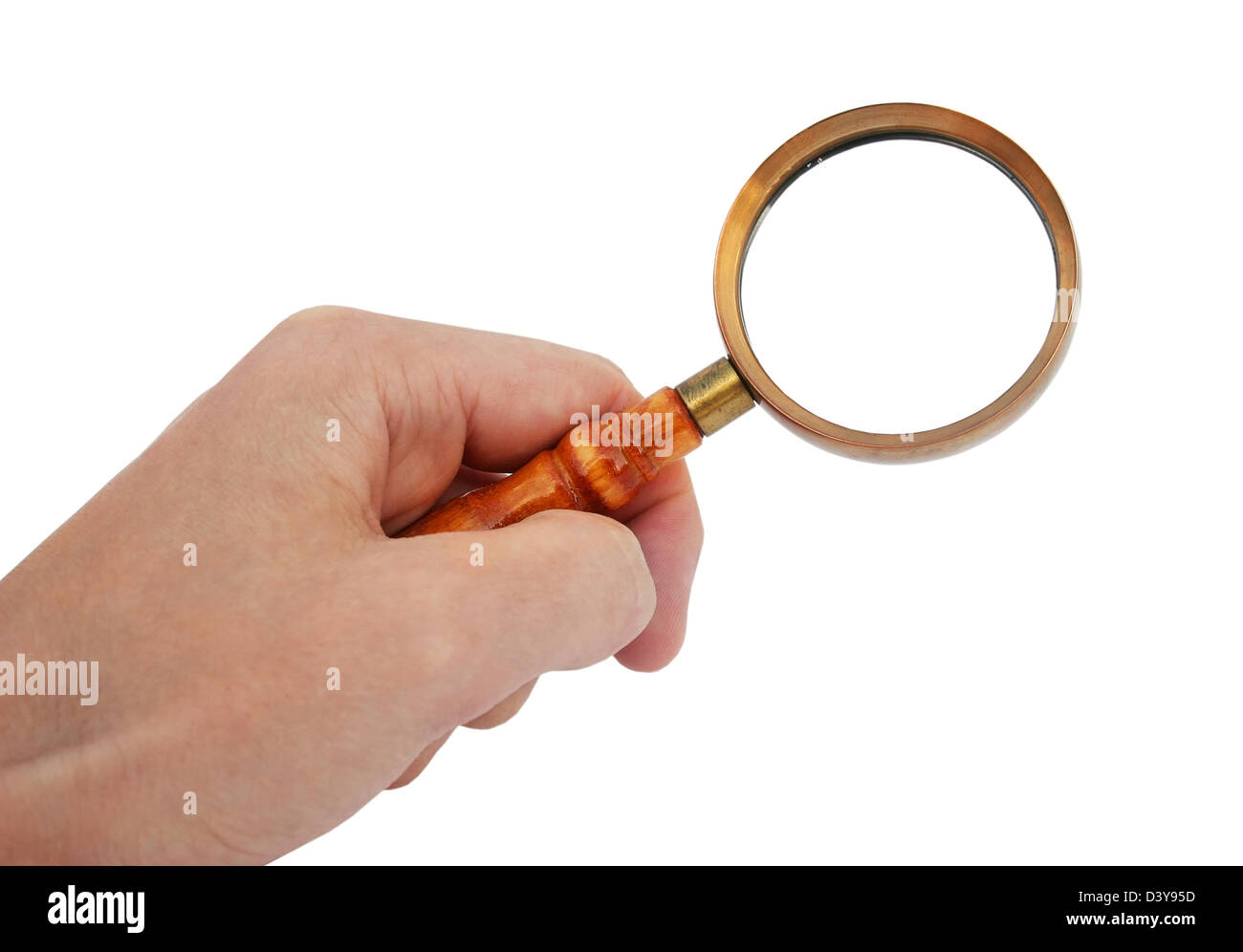 magnifying glass in the hand Stock Photo - Alamy