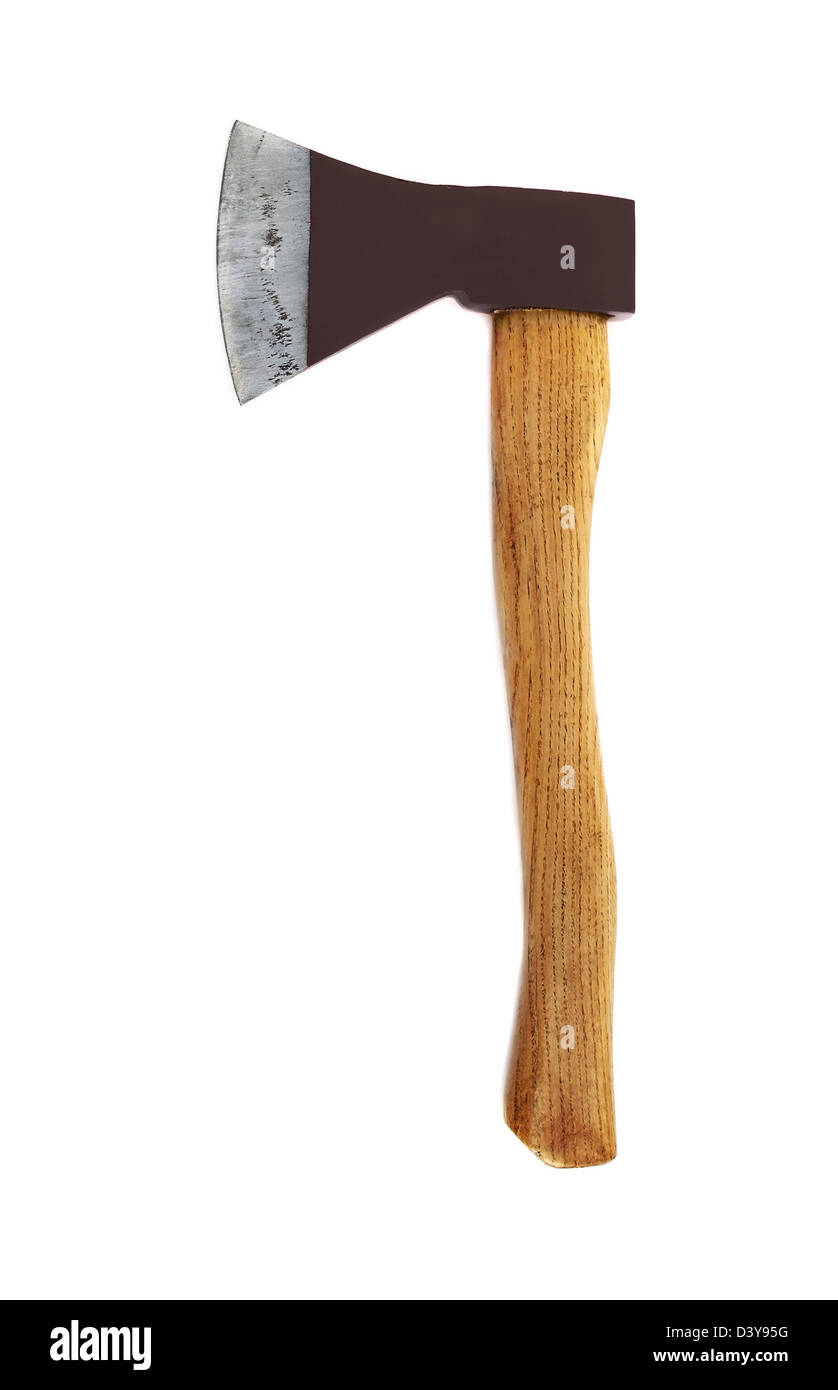 Black axe isolated on white Stock Photo - Alamy