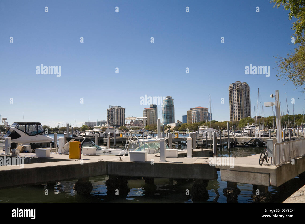 St Petersburg Florida View across North Yacht Basin from Vinoy Park ...