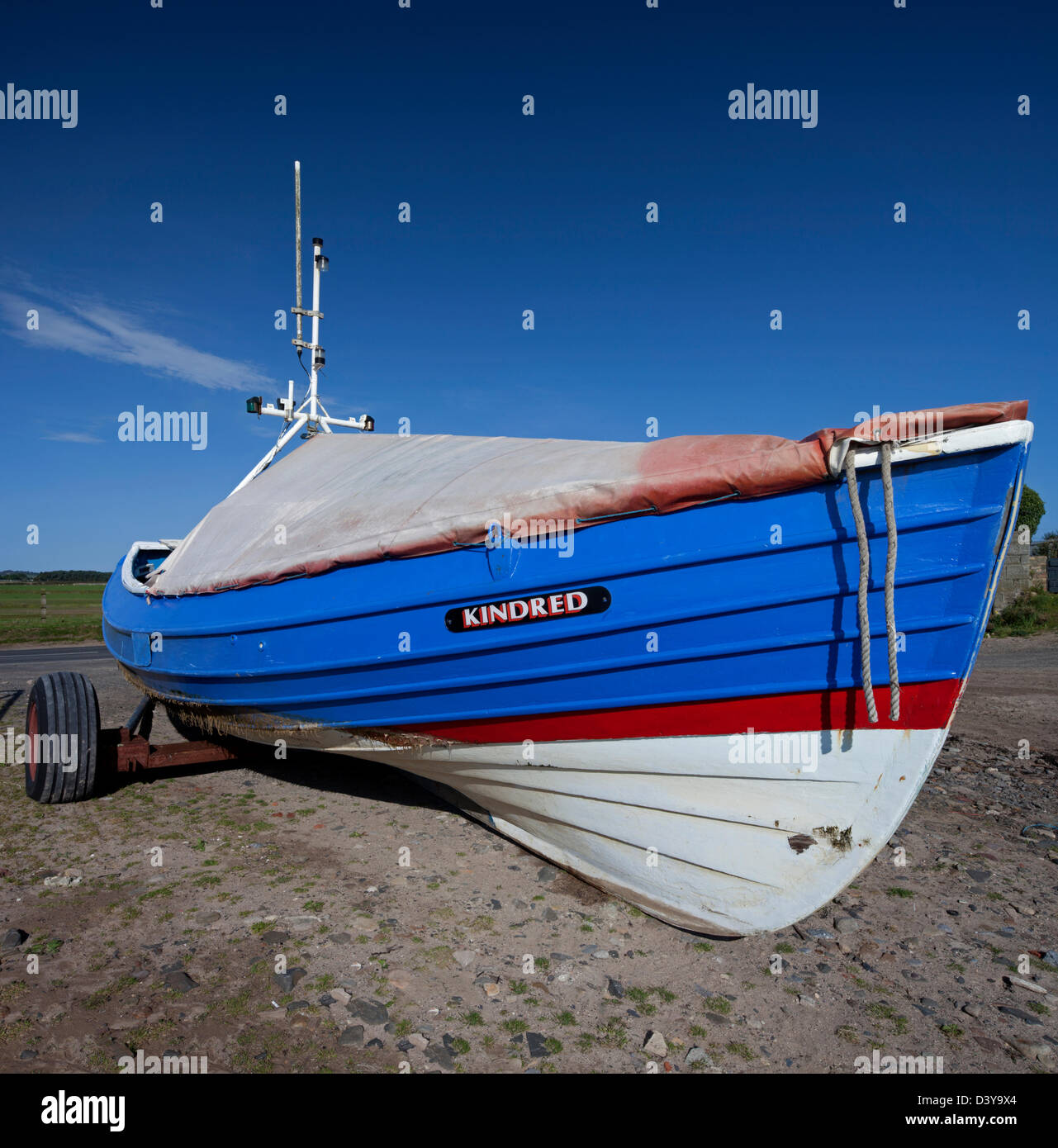 An image of a traditional Northumberland coble fishing boat on the ...