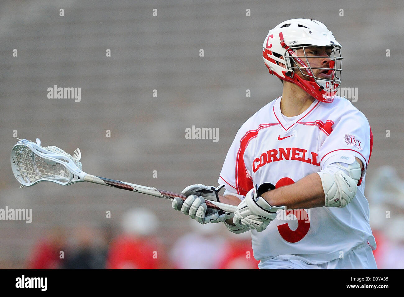 Ithaca, New York, USA. 26th February 2013. Cornell Big Red attackman ...