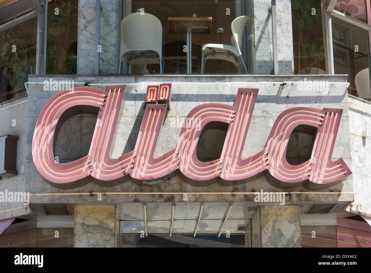 Aïda Cafe-Konditorei sign in Vienna Stock Photo - Alamy