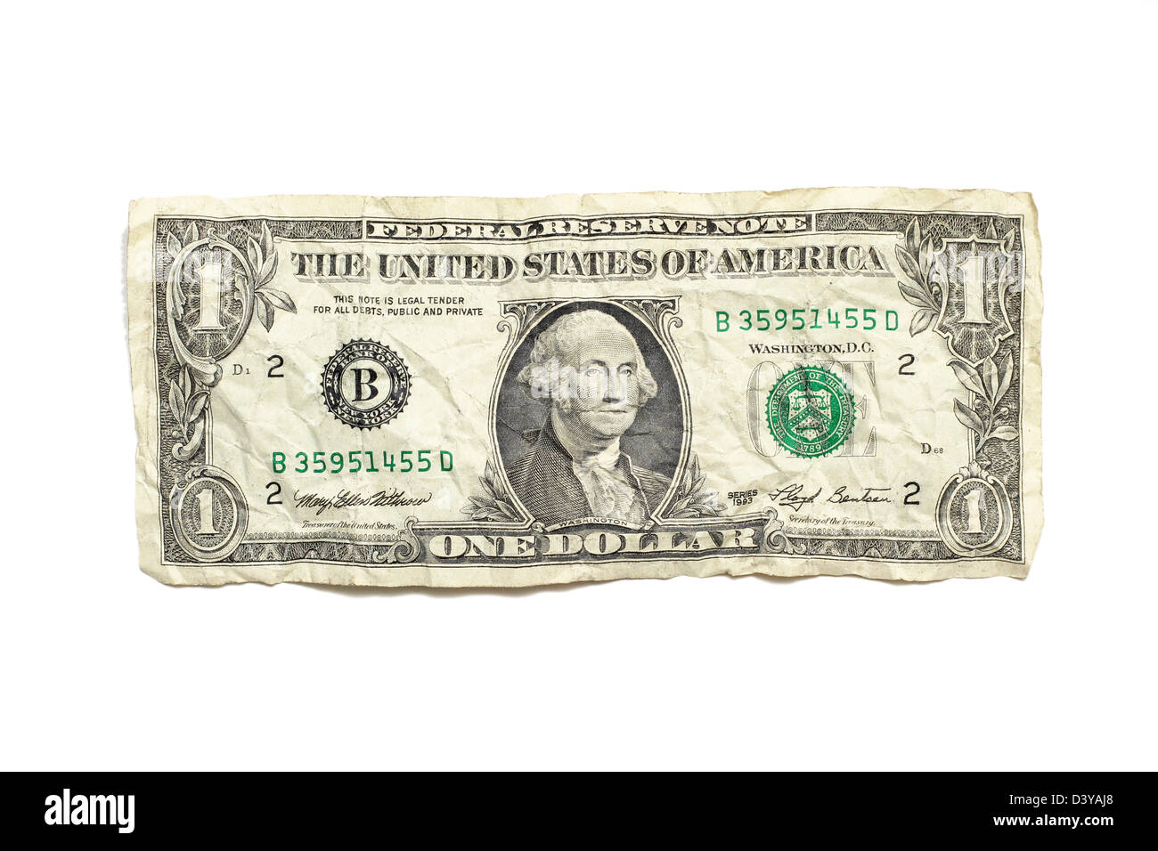 One us dollar crumpled hi-res stock photography and images - Alamy