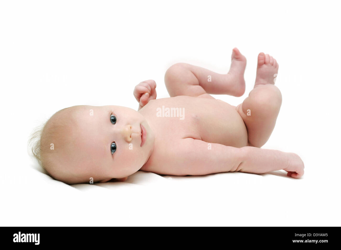 bright picture of lying back baby Stock Photo - Alamy