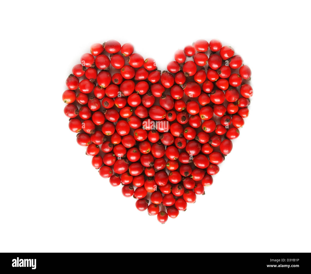 Berry heart isolated on white Stock Photo - Alamy