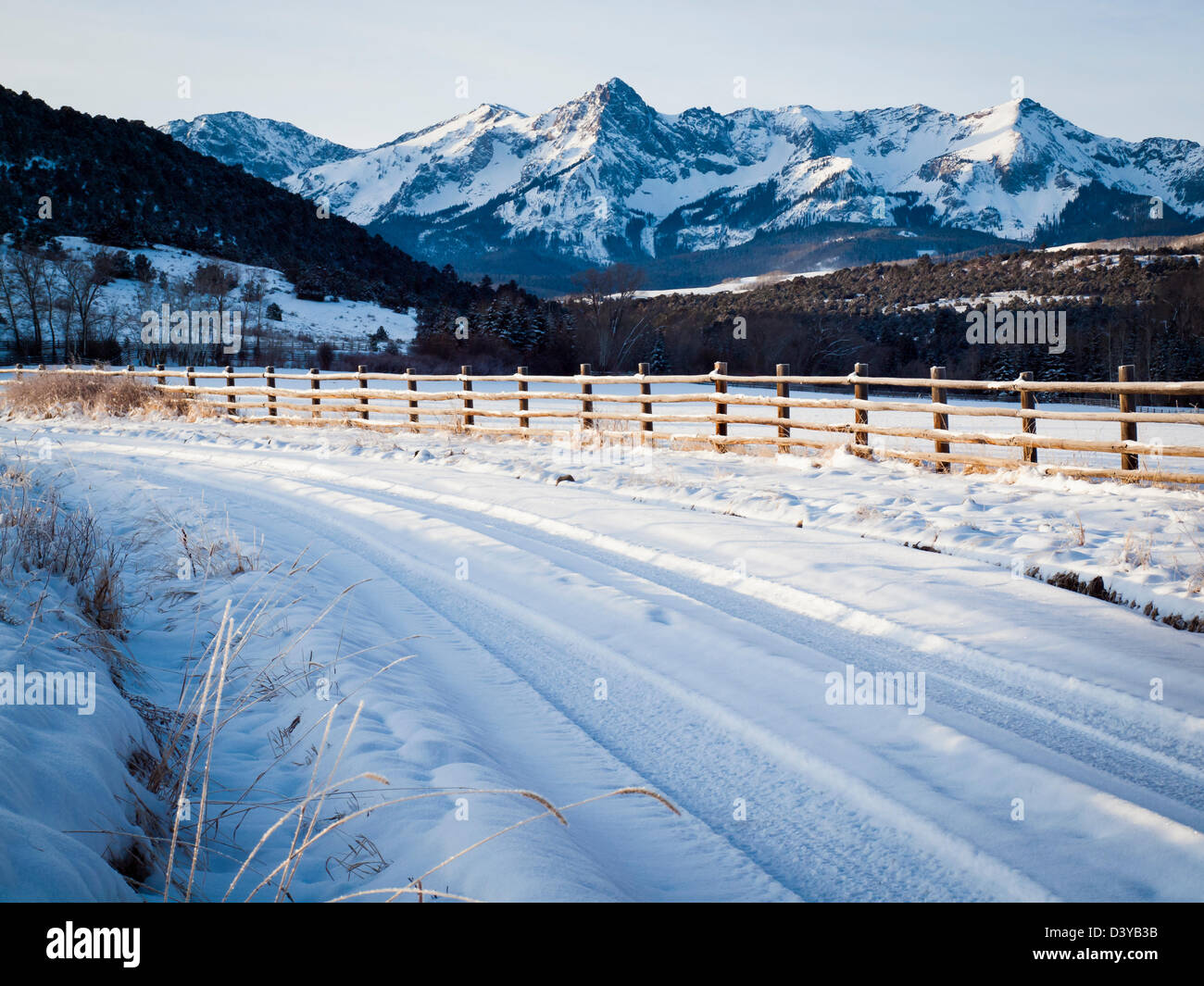 Spectacular Dallas Divide on a winter morning Stock Photo - Alamy