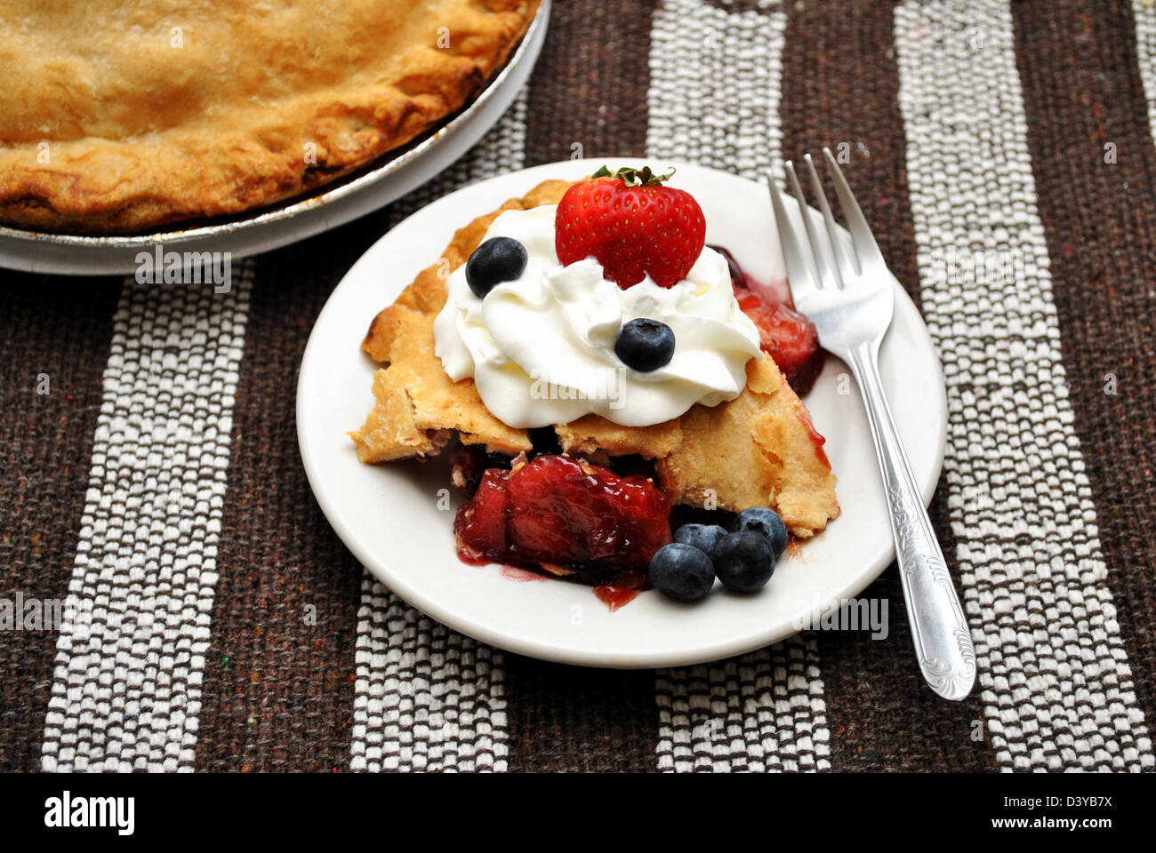 Gourmet Fruit Pie Stock Photo - Alamy