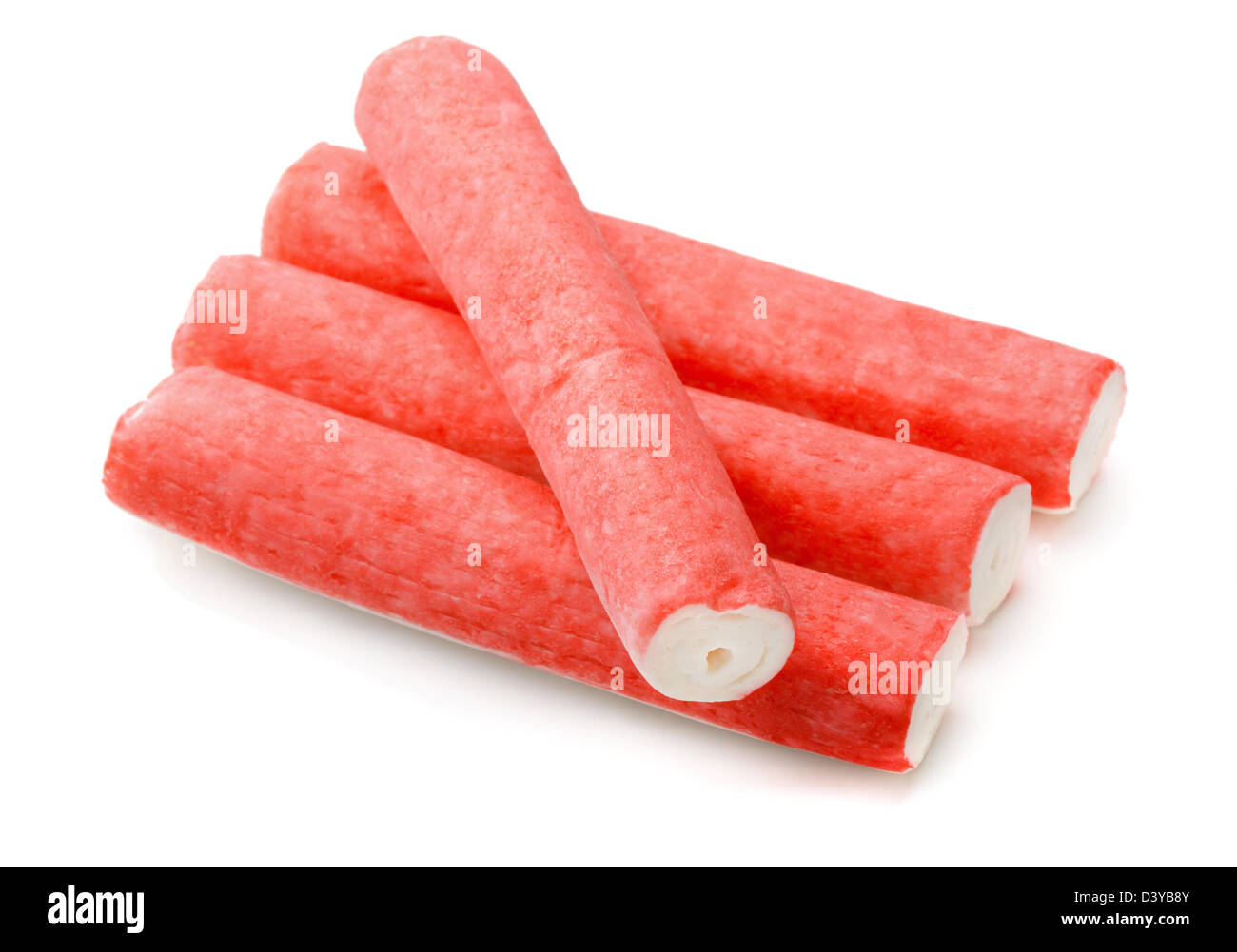 Frozen сrab sticks isolated on white Stock Photo - Alamy
