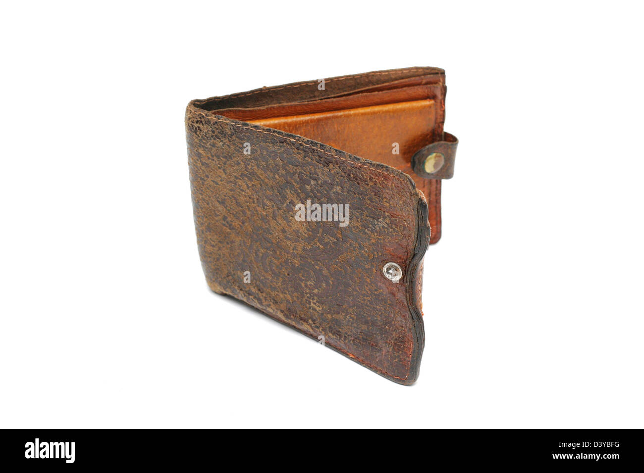 Grunge wallet isolated on white background Stock Photo - Alamy