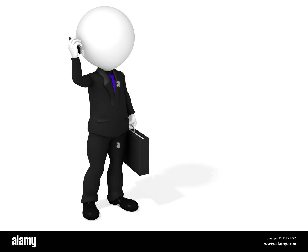 3d man speaking on the phone Stock Photo - Alamy