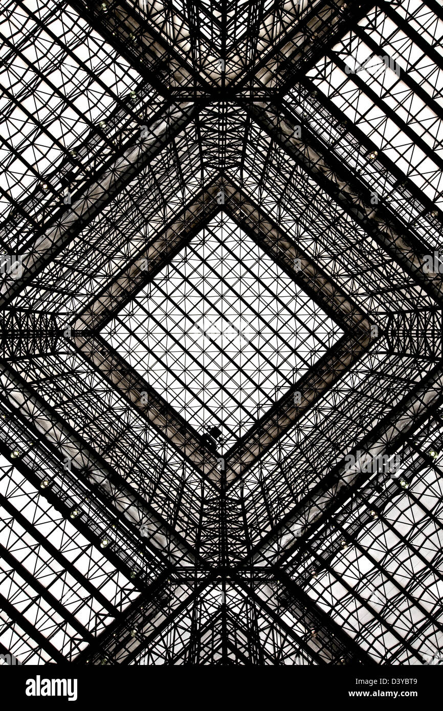 Detail view of the glass ceiling of the I.M. Pei-designed Jacob Javits ...