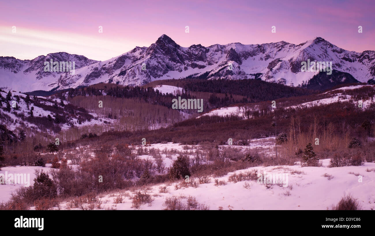Spectacular Dallas Divide on a winter morning Stock Photo - Alamy
