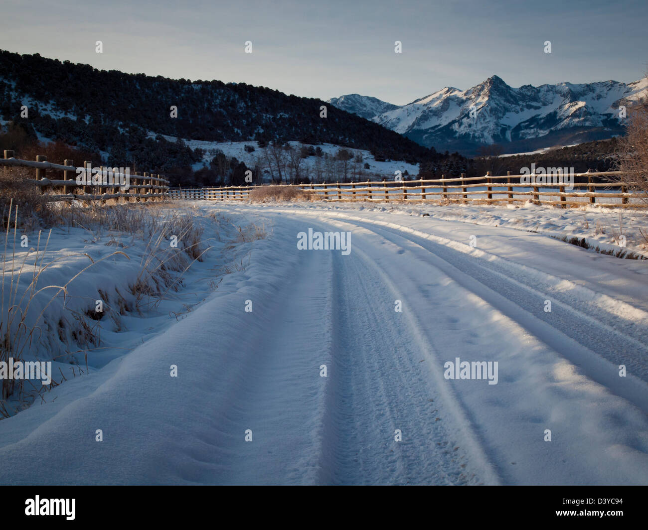 Spectacular Dallas Divide on a winter morning Stock Photo - Alamy
