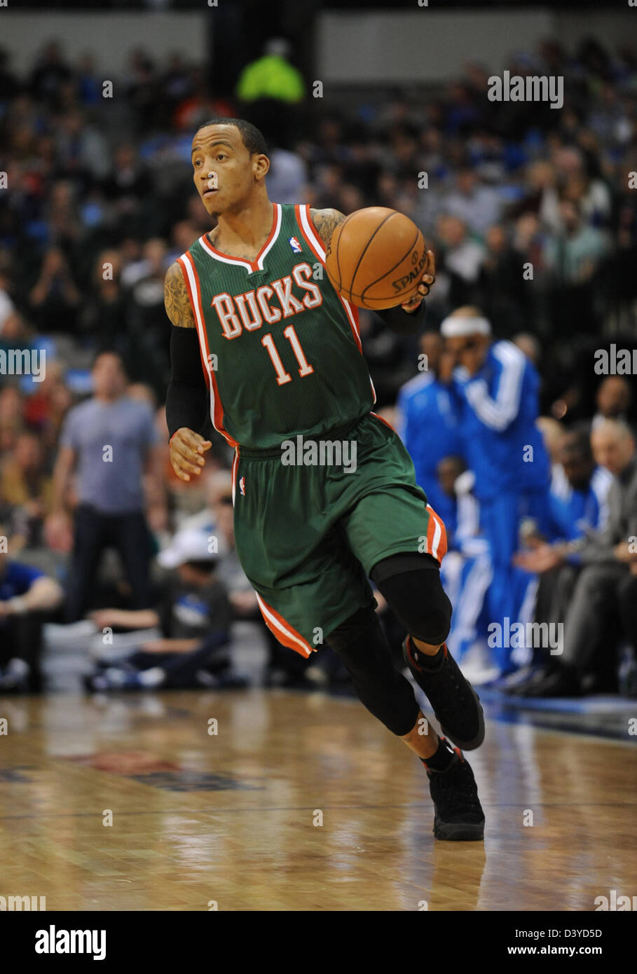 Dallas, Texas, USA. 26th February 2013. Milwaukee Bucks point guard ...