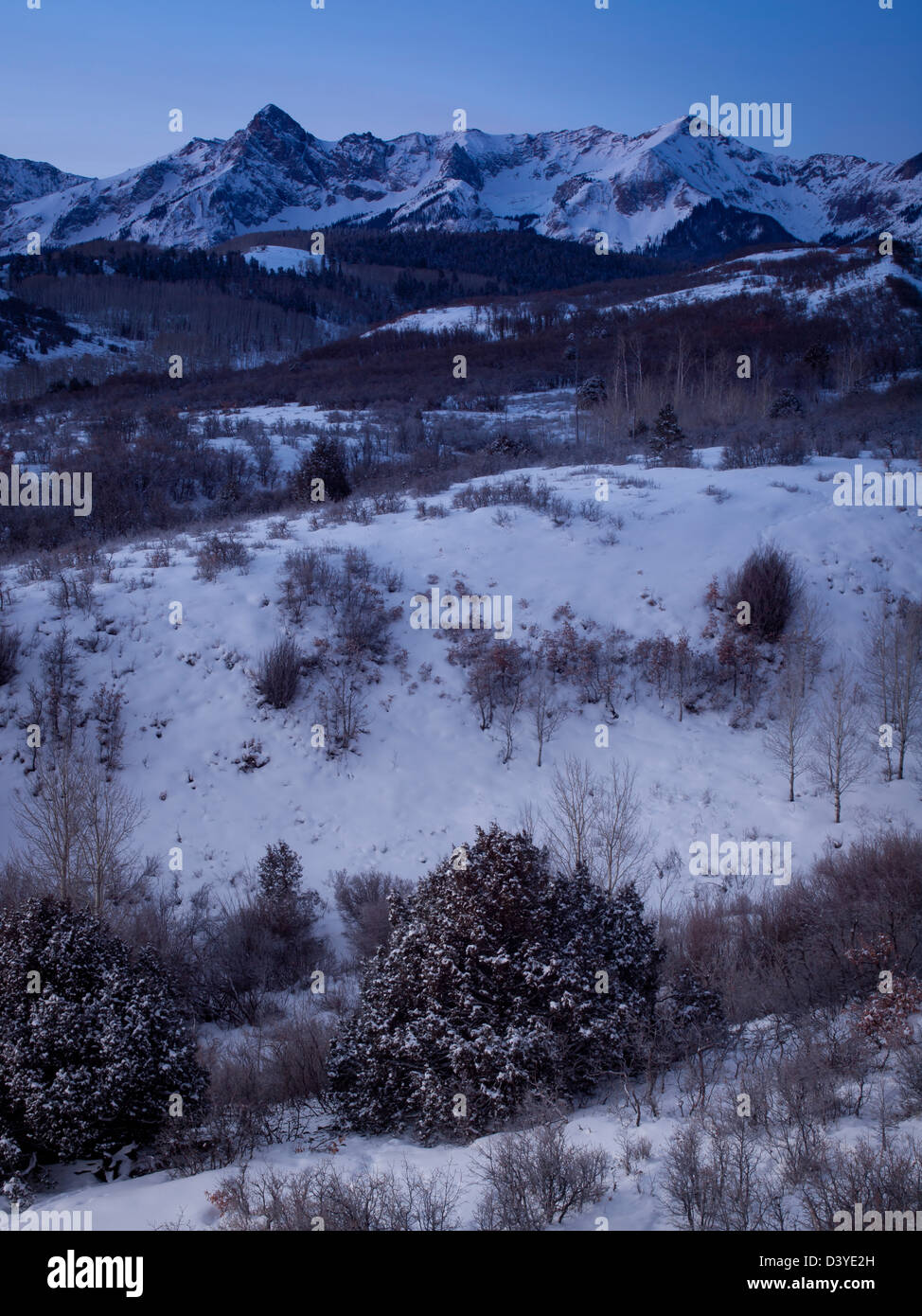 Spectacular Dallas Divide on a winter morning Stock Photo - Alamy