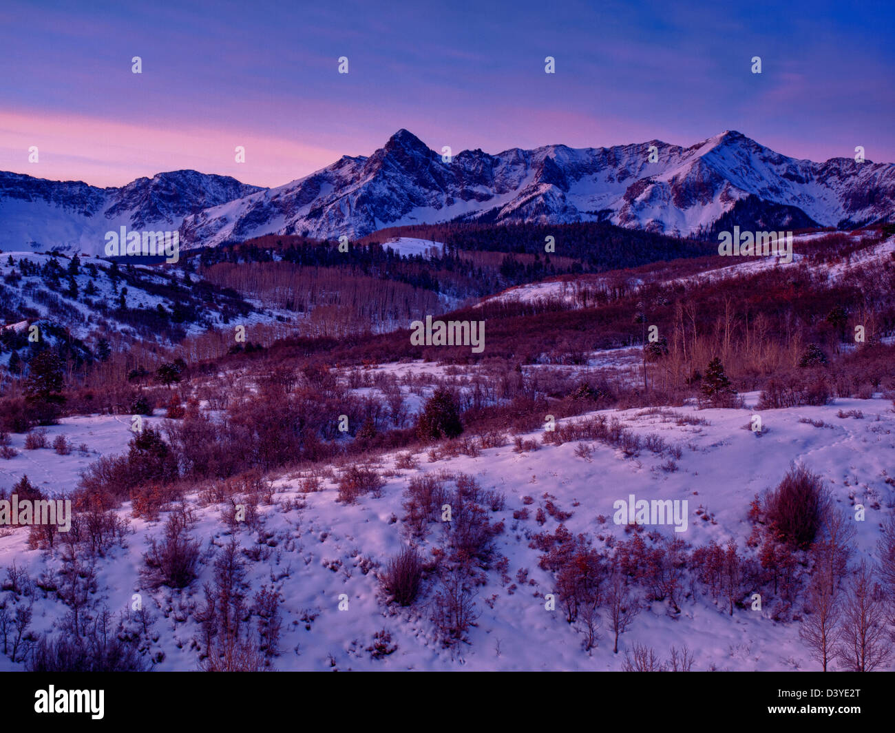 Spectacular Dallas Divide on a winter morning Stock Photo - Alamy