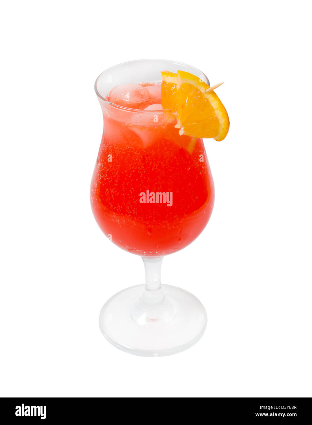 Alcoholic red cocktails, studio photographing, isolated on white ...