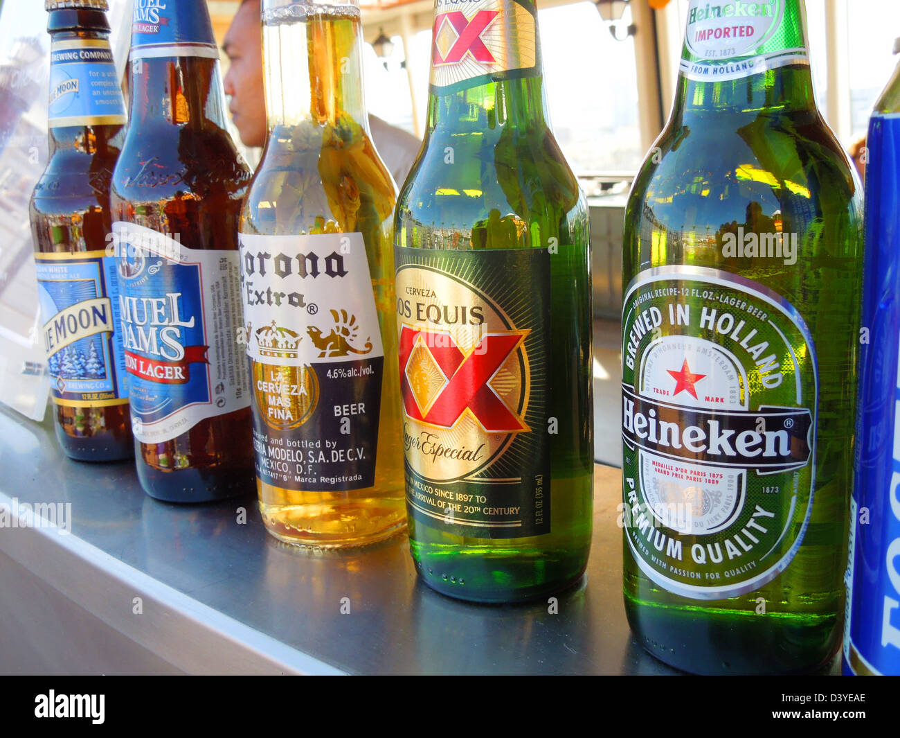 Beer display Costa Maya Mexico Beach Caribbean Cruise Ship Port Stock ...