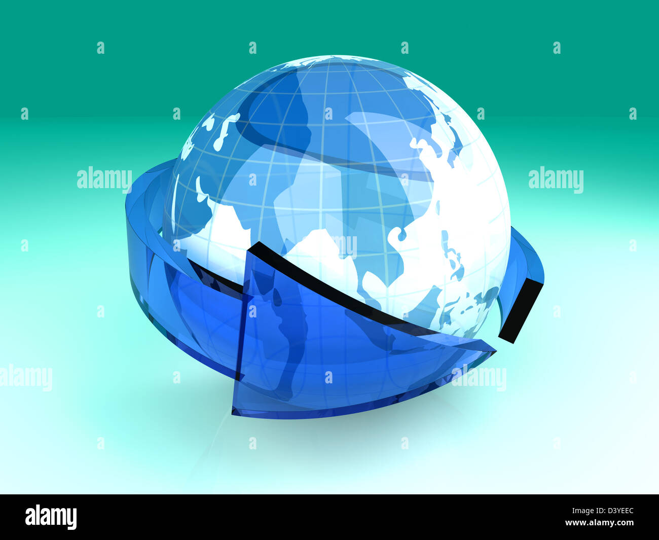 3D rendered Illustration. Symbol for the global economy Stock Photo - Alamy